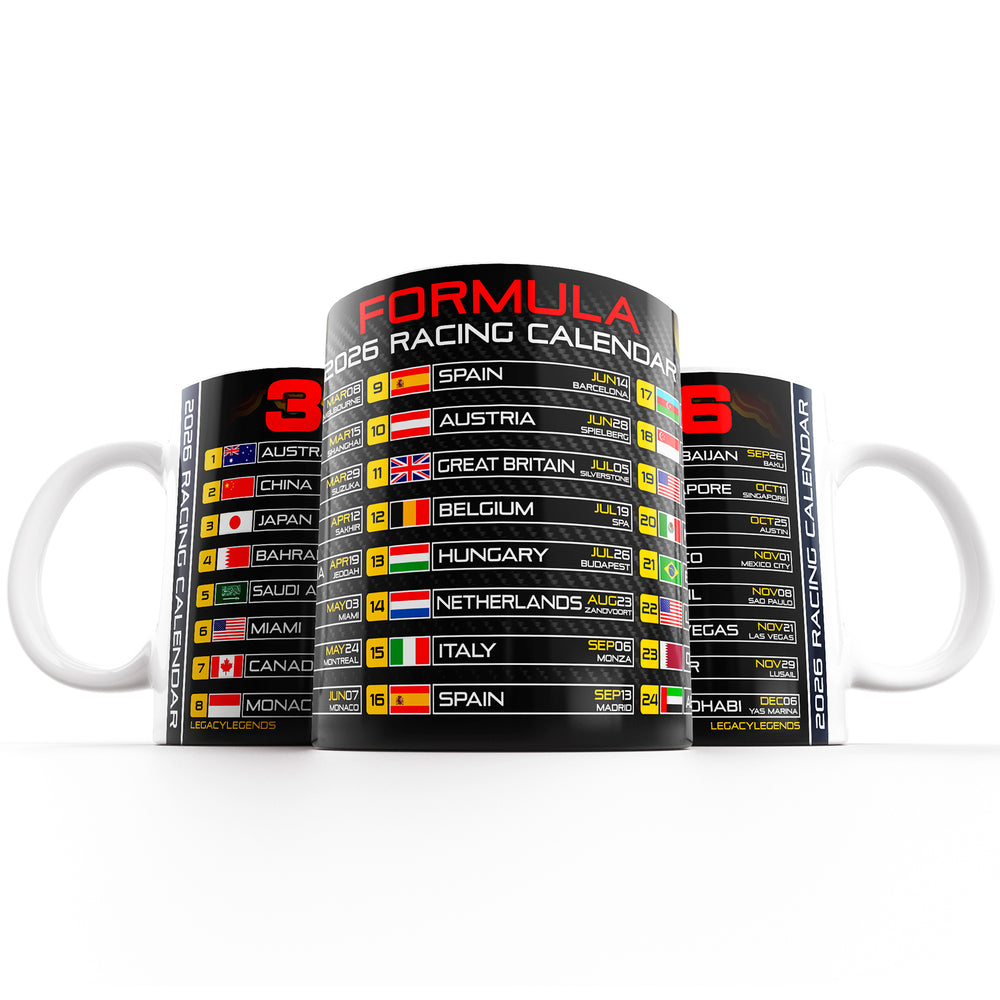 Formula 2026 Calendar - RB Edition – Legacy Legends